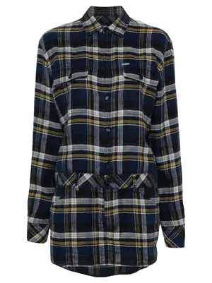Dsquared2 Plaid-check Mini Dress - Blue