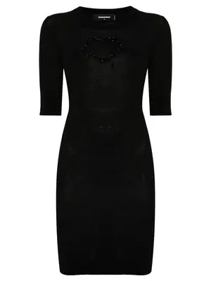 Dsquared2 Crystal-embellished Mini Dress - Black