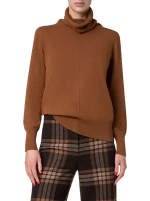 Akris Cowl Neck Cashmere Sweater - Vicuna