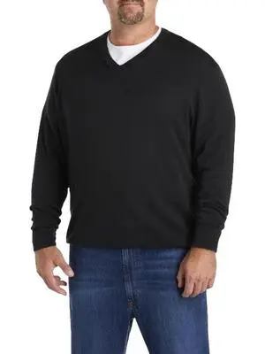 HARBOR BAY BY DXL Big & Tall V-Neck Pullover