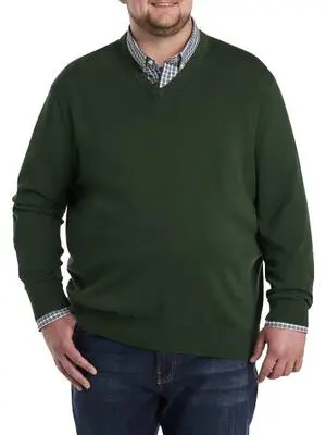 HARBOR BAY BY DXL Big & Tall V-neck Pullover - Mountain View