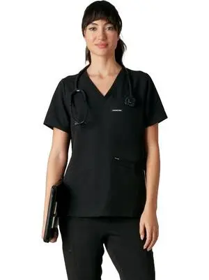 MEMBERS ONLY Members Only Palermo 4-Pocket Scrub Top Black