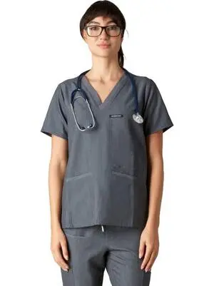 MEMBERS ONLY Palermo 4-pocket Scrub Top - Graphite