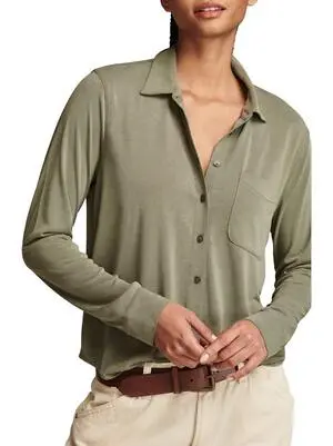 Lucky Brand Lucky Brand Sandwash Shirt Dusty Olive
