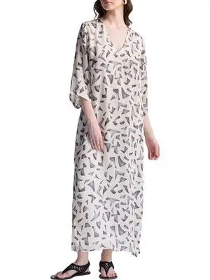 REISTOR Maxi Dress With Side Slits - Mosaic