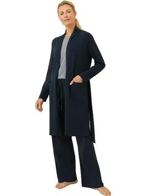 PACT Luxe Essential Wide Leg Pant Midnight Blue