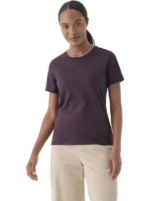 PACT Organic Cotton Softspun Crew Neck Tee Plum