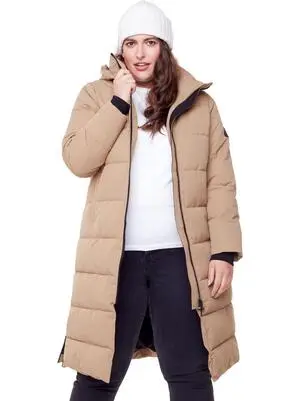 ALPINE NORTH Kluane Plus Size Vegan Down Ultra Long Winter Parka Camel
