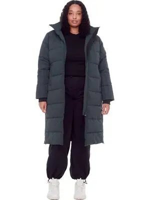 ALPINE NORTH Kluane Vegan Down Ultra Long Winter Parka - Green