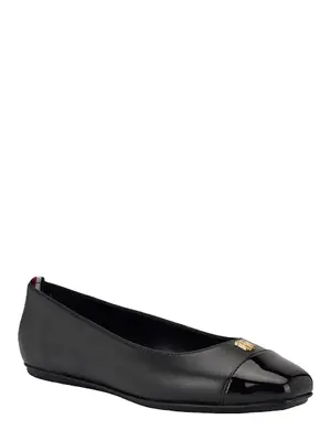 Tommy Hilfiger Bekim Cap-toe Flat - Black