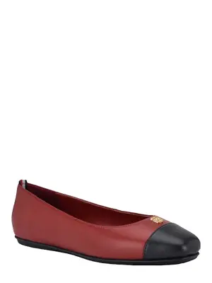 Tommy Hilfiger Tommy Hilfiger Bekim Cap-Toe Flat Dark Red