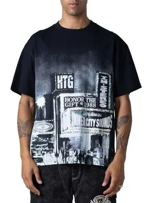 HONOR THE GIFT City Lights Box Graphic T-shirt - Black