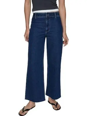 MANGO MANGO Catherin Wide Leg Culotte Jeans