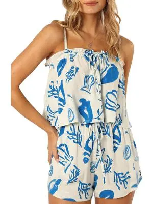 PETAL & PUP Airlie Tropical Camisole - Blue