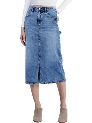 WASH LAB DENIM Wash Lab Denim Utility Denim Skirt