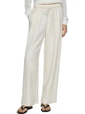 MANGO MANGO Relaxed Straight-Leg Pants