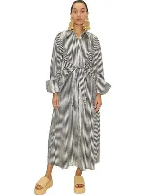 SIMONMILLER SIMONMILLER Loch Dress Black/rice Flour Stripe