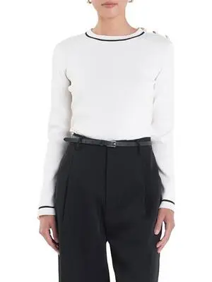 ENGLISH FACTORY English Factory Stripe Ribbed Sweater