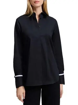 Foxcroft Foxcroft Iris Button-Up Shirt Black