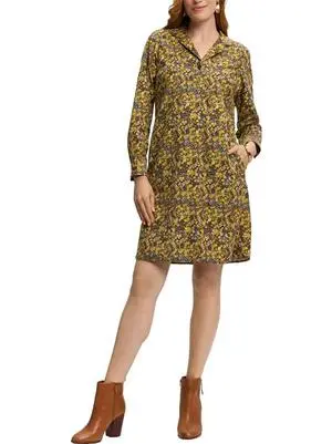 Foxcroft Sloane Ditsy Floral Shirt Dress - Multi Yellow