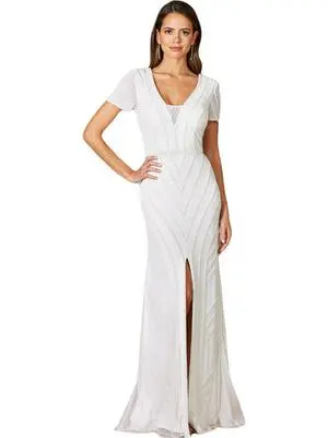 LARA NEW YORK Gabriella Beaded Wedding Gown - Ivory