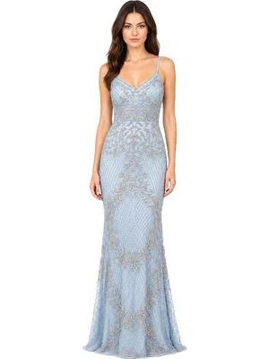 LARA NEW YORK LARA New York Bodycon V-Neck Beaded Dress Periwinkle