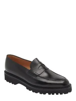 John Lobb Lopez Penny Loafer - 1r- Black