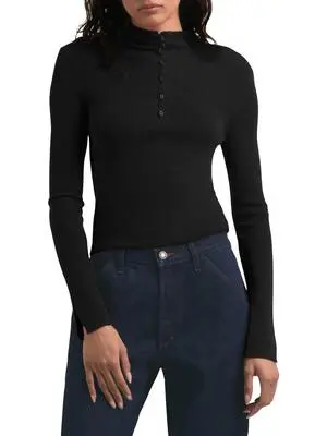 FAVORITE DAUGHTER The Jackie Merino Wool Sweater - Black