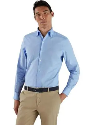 Robert Talbott Morgan Pinpoint Oxford Shirt Blue Oxford
