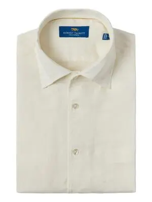 Robert Talbott Morgan Short Sleeve Linen Shirt - White