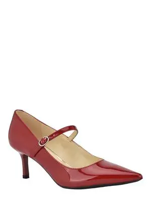 Nine West Hadey Pointed Toe Mary Jane Pump - Medium Red