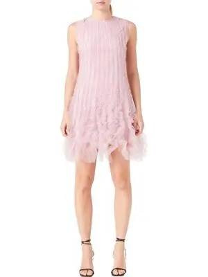 Endless Rose Ruffle Tulle Mini Dress - Mulberry