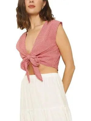 WHIMSY + ROW Valentina Top - Red Gingham