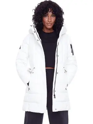ALPINE NORTH Vegan Down Mid-Length Parka Coat Cloud