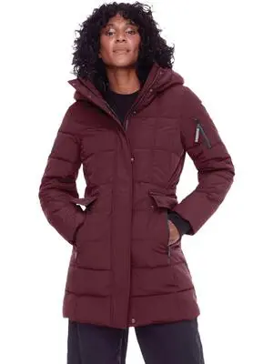 ALPINE NORTH Vegan Down Mid-length Parka Coat - Grape