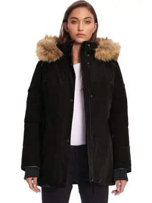 ALPINE NORTH Vegan Down Classic Winter Parka Jacket - Black