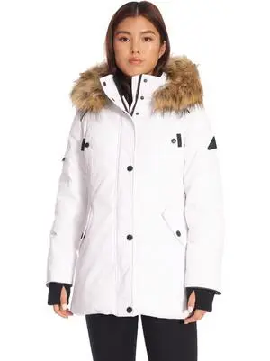 ALPINE NORTH Vegan Down Classic Winter Parka Jacket - White
