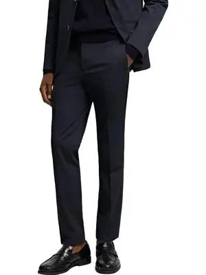 Mango Superslim Fit Suiting Pants - Navy