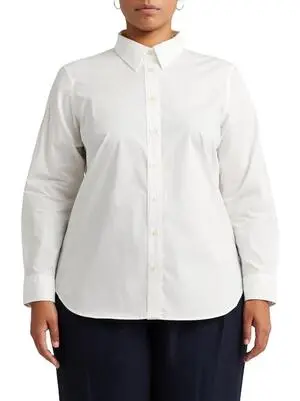 RALPH LAUREN Lauren Ralph Lauren No-Iron Stretch Cotton Shirt