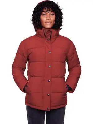ALPINE NORTH Quilted Puffer Jacket Deep Red