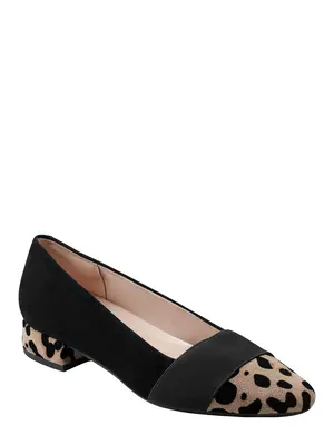 Easy Spirit Casta Pointed Toe Pumps Black/animal Print