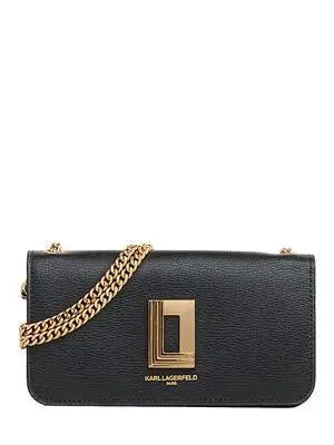 Karl Lagerfeld Paris Kosette Shoulder Bag - Black/gold