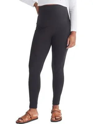 ANGEL MATERNITY Over The Bump Maternity Leggings - Black