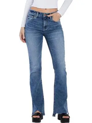 HINT OF BLU High-rise Flare Jeans - Summer Daze Blue