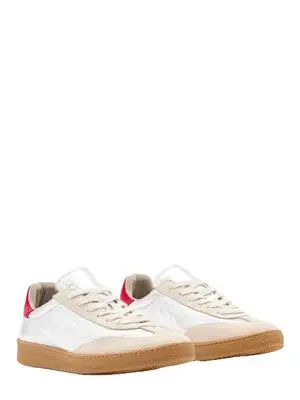 ALLSAINTS AllSaints Thelma Metallic Sneakers Silver/red