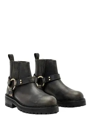ALLSAINTS AllSaints Maddie Lug Sole Biker Boots Dark Brown