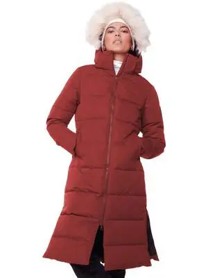 ALPINE NORTH Kluane Vegan Down Ultra Long Winter Parka - Red