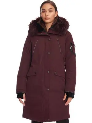 ALPINE NORTH Laurentian Vegan Down Long Parka - Grape
