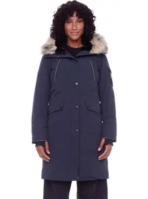 ALPINE NORTH Laurentian Vegan Down Long Parka - Navy