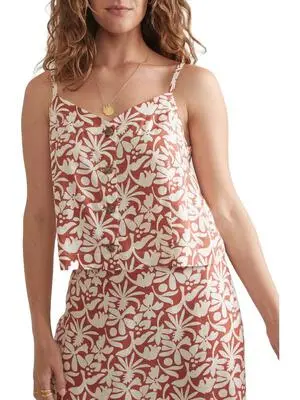 Marine Layer Celeste Floral Hemp Blend Camisole - Auburn Tropicali
